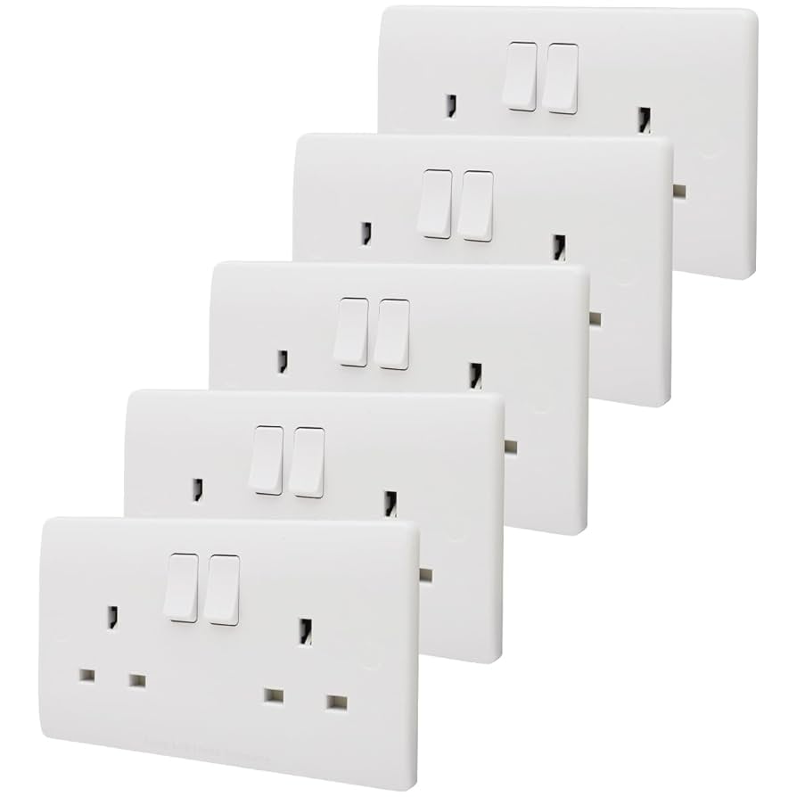 Double Socket Outlet 13A Switched – Wall Power Socket